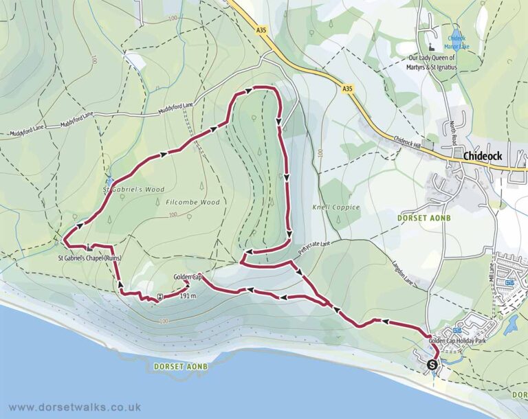 Seatown to Golden Cap and Langdon Hill Walk - Dorset Walks