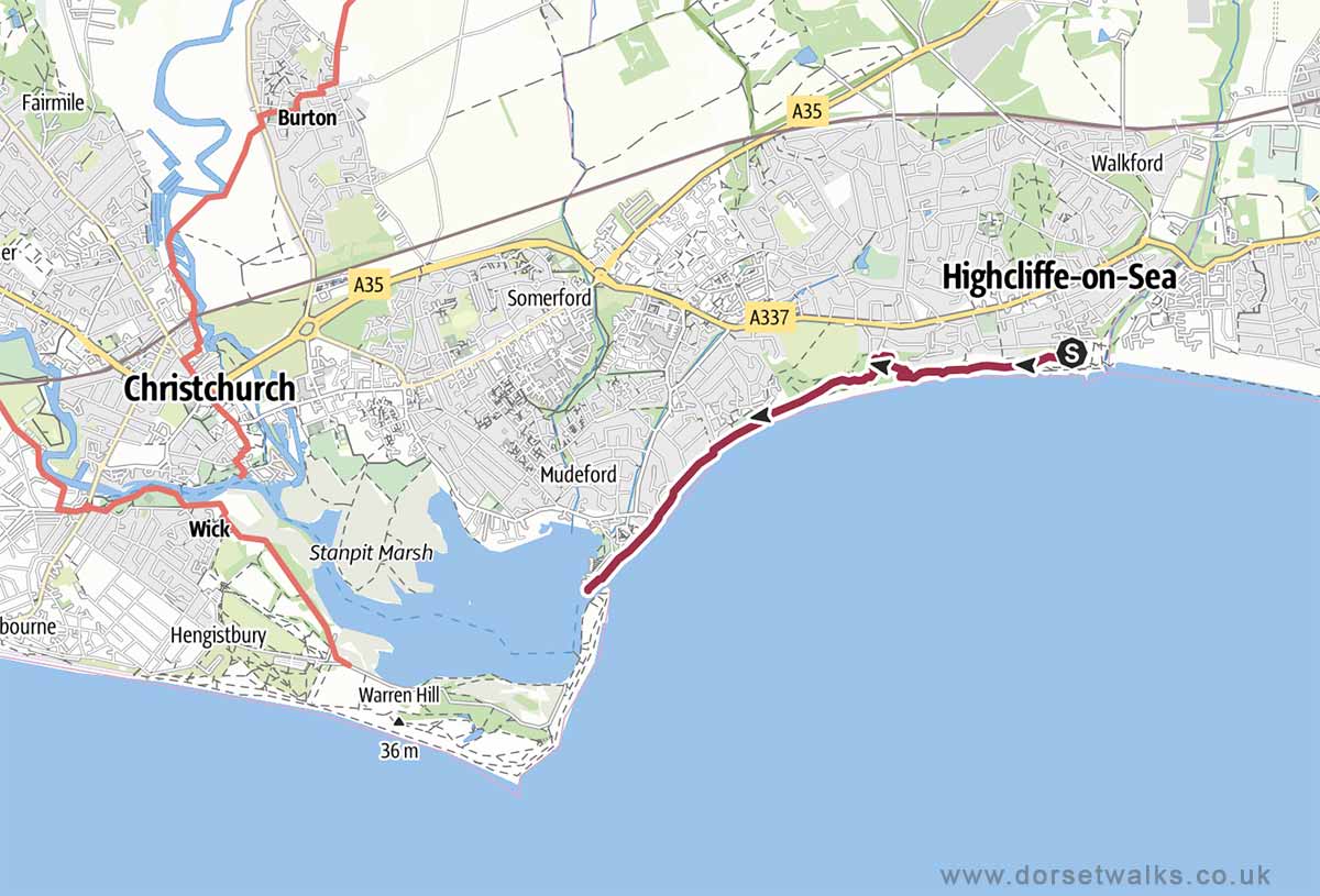 Highcliffe to Mudeford Quay Walk | Dorset Walks