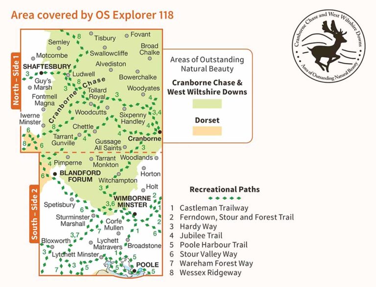 Ordnance Survey OS Maps of Dorset - Dorset Walks