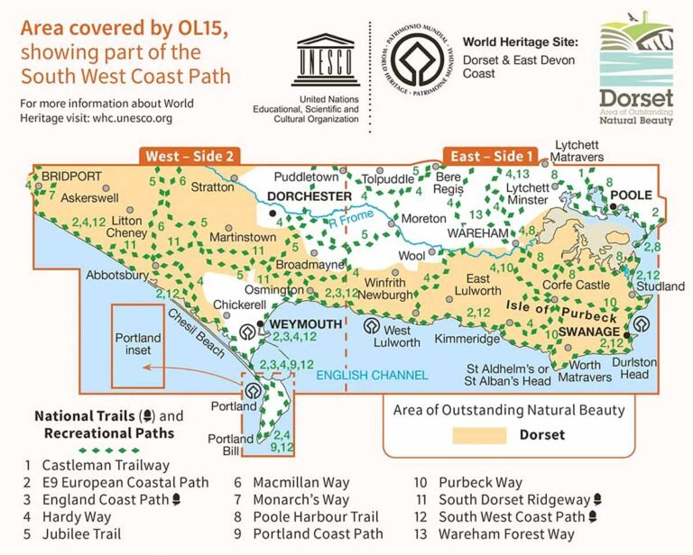Ordnance Survey OS Maps of Dorset - Dorset Walks