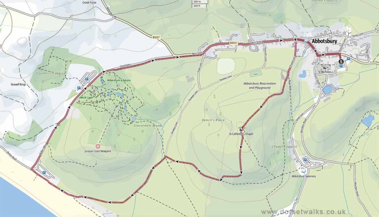 Abbotsbury to St Catherine's Chapel and Chesil Beach Walk